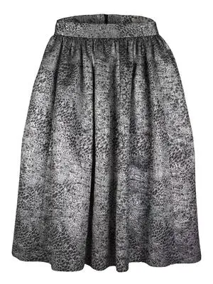 GIAMBATTISTA VALLI Giambattista Valli Vintage Leopard Print Pleated Midi Skirt