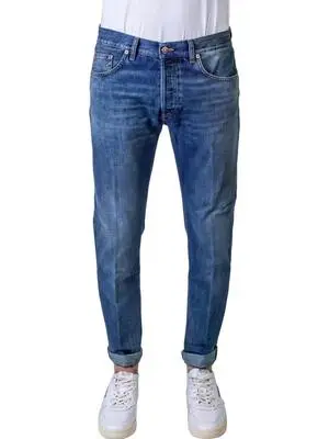 DONDUP Faded Effect Turn-up Jeans - Blue