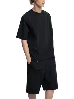 SPOONYARD Raglan-sleeve Zip-pocket T-shirt - Black