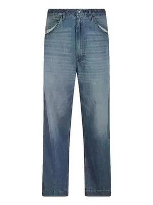 MAISON MARGIELA Distressed Wide-leg Jeans - Blue