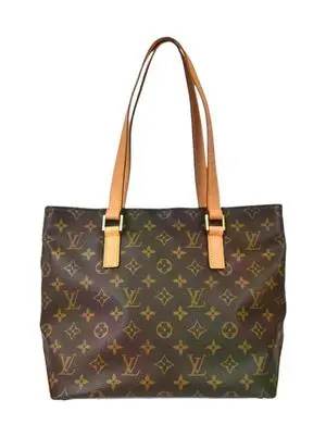 LOUIS VUITTON 2002 Cabas Piano Monogram Tote Bag - Brown