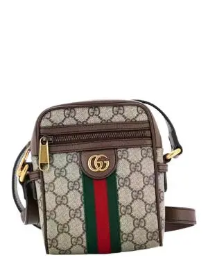 Gucci Ophidia Gg Coated Canvas Mini Messenger Bag - Brown