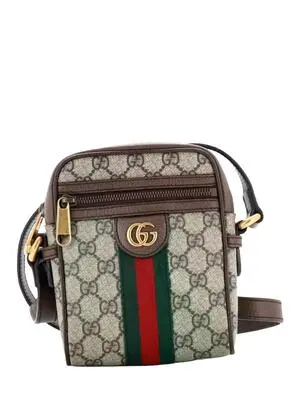 Gucci Ophidia Gg Coated Canvas Mini Messenger Bag - Brown