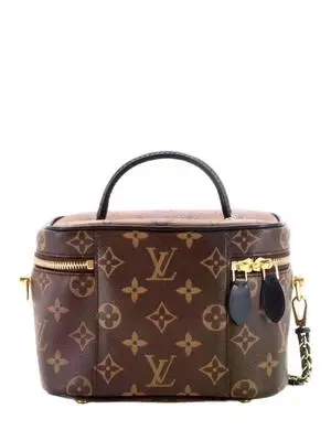 LOUIS VUITTON Vanity Handbag Reverse Monogram Canvas Pm Satchel