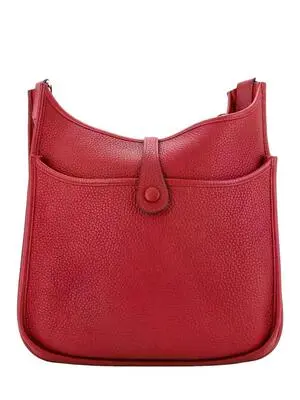 Hermès Evelyn Bag Gen Iii Clemence Pm Crossbody Bag - Red