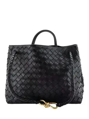 Bottega Veneta Bottega Veneta Andiamo Top Handle Bag Intrecciato Nappa Medium Satchel Black