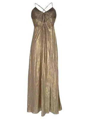 Zadig&Voltaire Satin Rayonne Maxi Dress - Gold