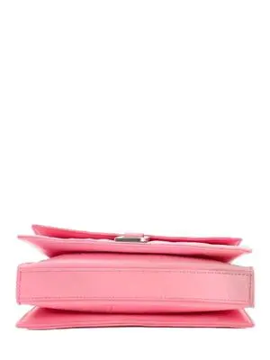 Balenciaga Crush Chain Flap Bag Quilted Crushed Calfskin Small Shoulder Bag - Pink