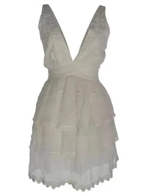 LoveShackFancy Tiered Lace Dress - White