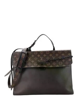 LOUIS VUITTON Robusto Briefcase Monogram Canvas And Taiga Leather Business Bag - Brown