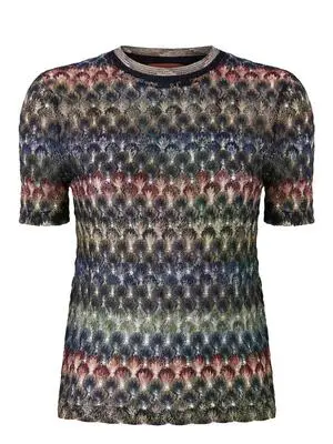 Missoni Short-sleeve Crew-neck Top - Blue