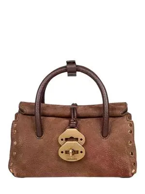 ZANELLATO Baby Dotta Jones Studded Handbag - Brown