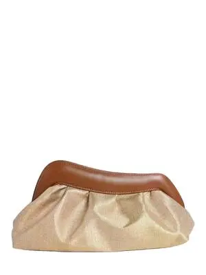 Roberto Festa Nayara Leather-trim Clutch Bag Neutrals