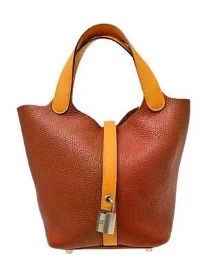 Hermès 2017 Pm Picotin Lock 18 Tote Bag Brown