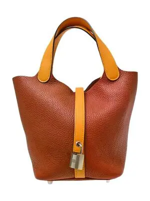 Hermès 2017 Pm Picotin Lock 18 Tote Bag Brown