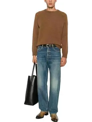 Saint Laurent Raglan-sleeve Knit - Brown