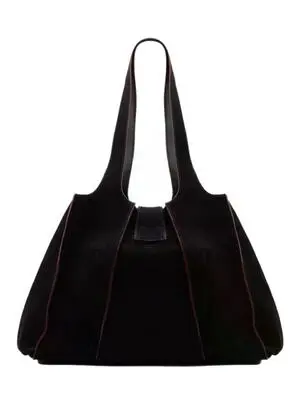 Roberto Festa Eloise Large Suede Tote Bag - Black