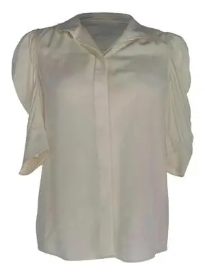 FRAME Gillian Puff-sleeve Blouse - Neutrals