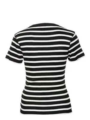DRYKORN Koale Striped Ribbed T-shirt - Black