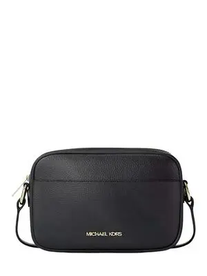 Michael Kors Jet Set Small Signature Logo Camera Crossbody Bag - Black