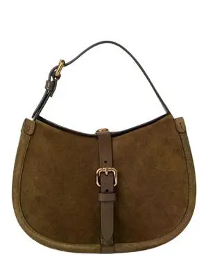 Etro Small Suede Pony Bag Green