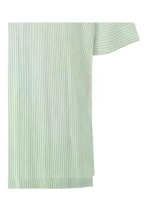Issey Miyake Monthly Colors June Plissé-effect Polo Shirt Green