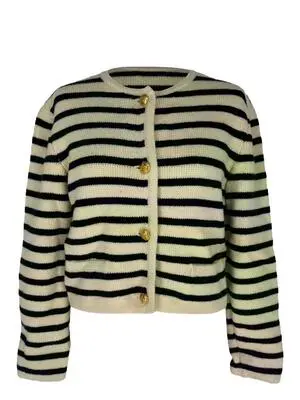 CELINE 2019-2020s Striped Buttoned Cardigan