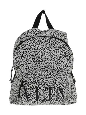 Valentino Garavani Leopard-print Vltn Backpack - White
