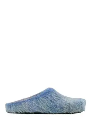 Marni Fussbett Calf-hair Mules - Blue