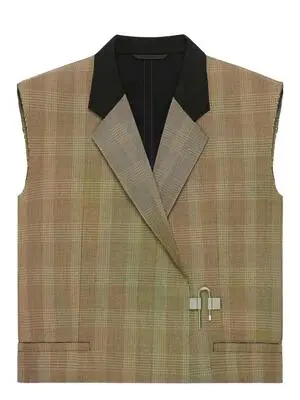 Givenchy Givenchy Prince Of Wales Check Sleeveless Jacket Brown