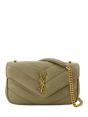Saint Laurent Loulou Mini Bag In Lambskin - Green
