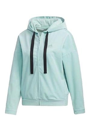 ADIDAS Velour Full-Zip Hooded Jacket