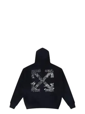Off-White Paint Splatter Arrow Diag French Terry Hoodie - Black