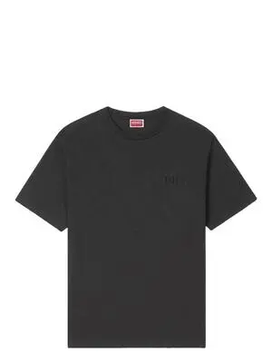 Kenzo Kenzo Boke Flower 2.0 Embroidered Oversized T-shirt In Cotton 'black' Black