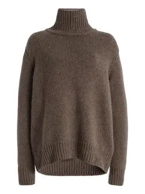 THE ROW Plira Cashmere Turtleneck Sweater - Grey