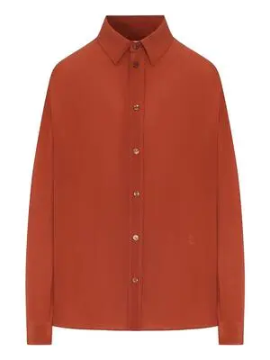 Saint Laurent SAINT LAURENT Silk Shirt Red