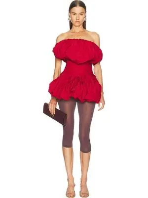Magda Butrym Strapless Bubble Mini Dress - Red