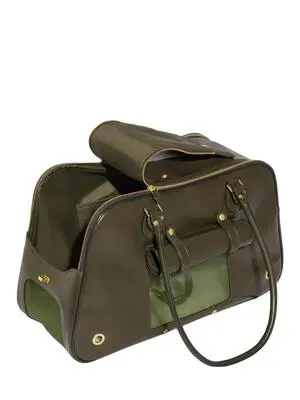 Adidas Pet Shoulder Bag Carrier With Adjustable Straps And Mesh Panels Shadow Olive
