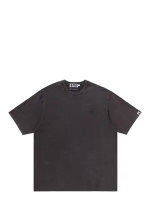 A BATHING APE Garment Dyed One Point Relaxed Fit Tee 'charcoal - Grey