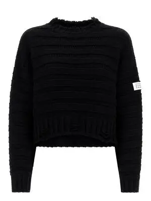 MAISON MARGIELA Maglia Cropped - Black