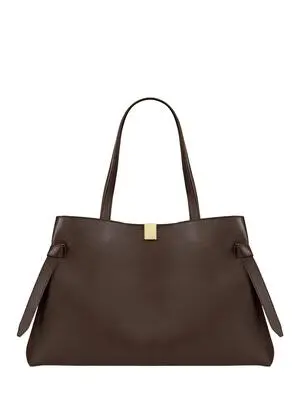 Yuzefi Borsa Tote "gyoza" In Pelle - Brown