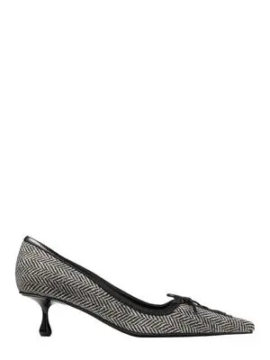 JIMMY CHOO Scarlett 50 Herringbone Pumps Grey