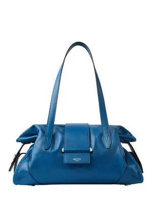 JIMMY CHOO Leather Bar Holdall Bag - Blue