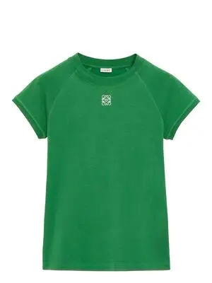 Loewe Anagram Logo Cotton-viscose Blend T-shirt - Green