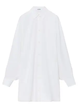 Loewe Stretch-cotton Midi Shirt Dress - White