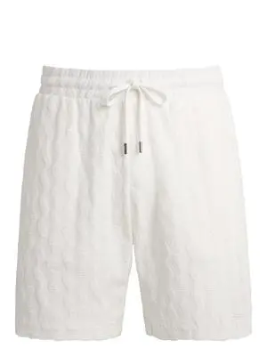 Frescobol Carioca Augusto Jacquard Terry Cotton Shorts - Ivory