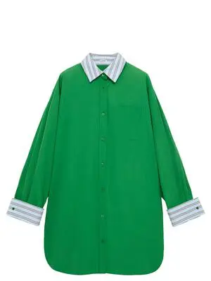 Loewe Layered Mini Shirt Dress - Green