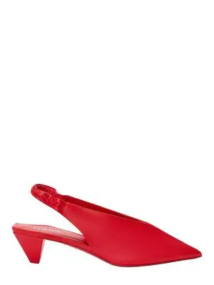 Loewe Lambskin Origami Cubic Slingback Pumps 45 - Red