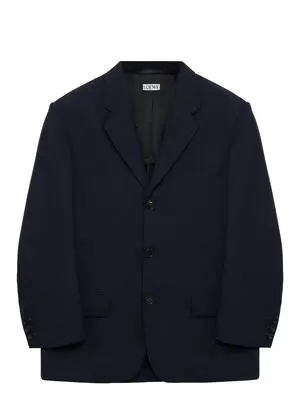Loewe Wool Single-breasted Blazer - Navy
