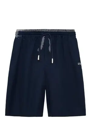 Loewe Cotton Drawstring Shorts - Navy